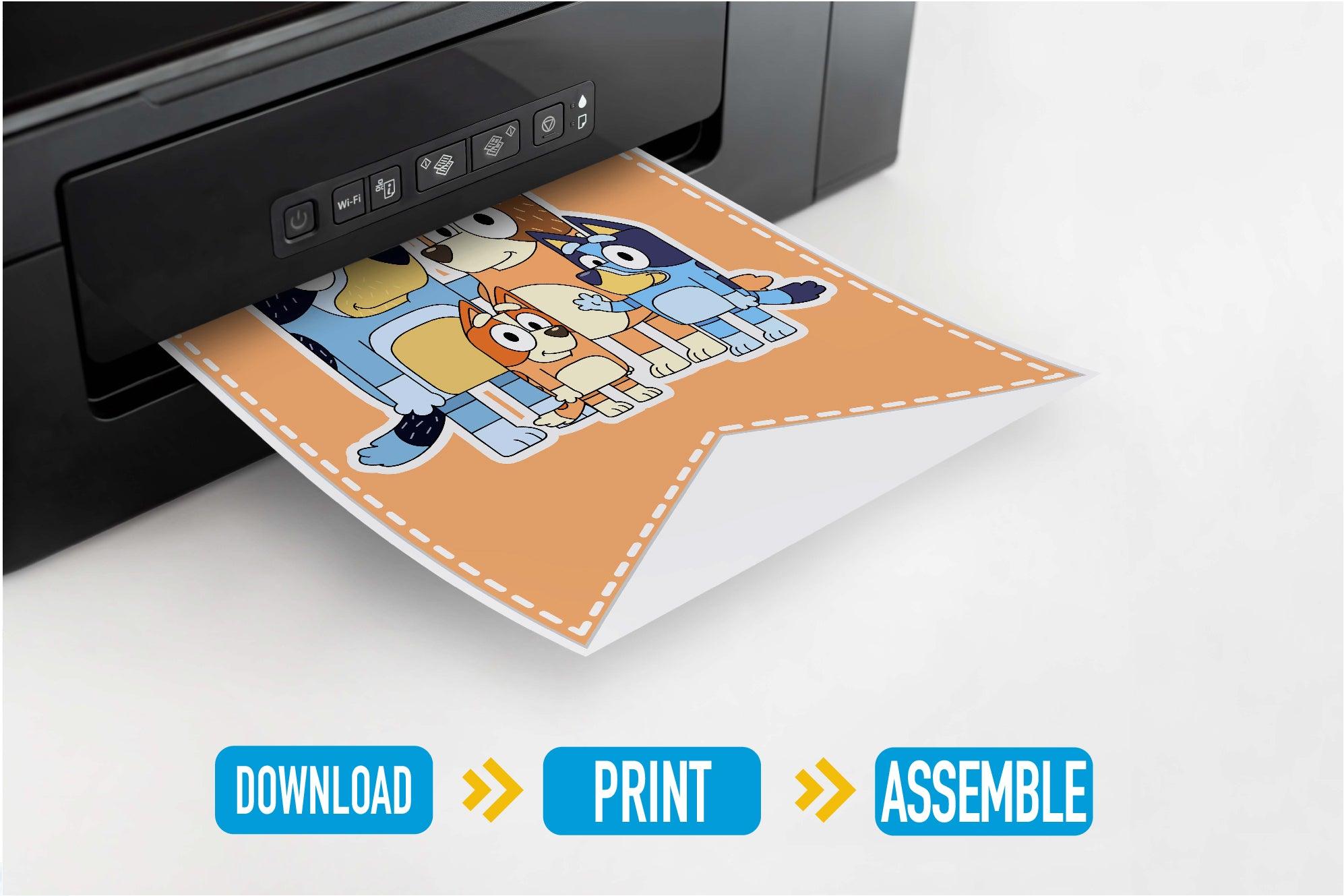 Happy Birthday Bluey Banners, Banners Printable, Bluey Party Decoratio ...