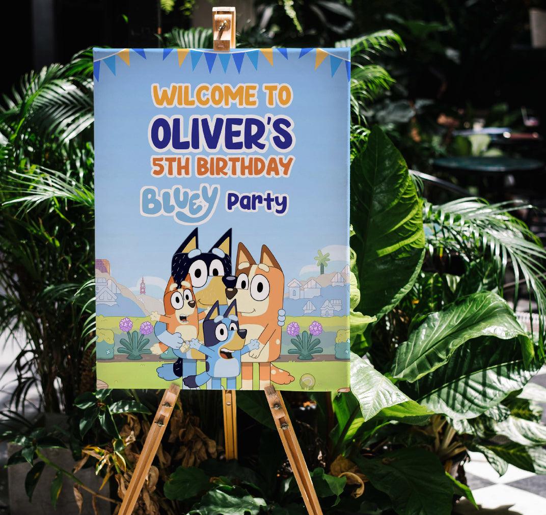 Bluey Birthday Welcome Sign | Editable | Printable | Instant Digital D ...